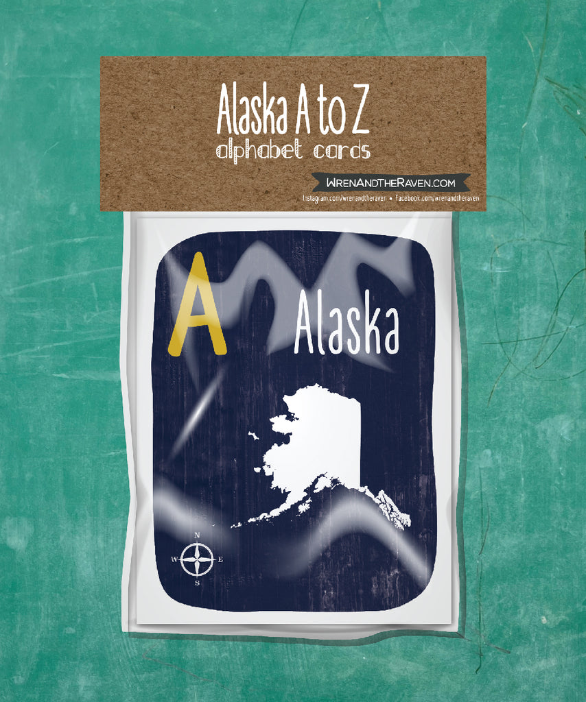 Alaska A to Z Alphabet Cards – Wren Wholesale
