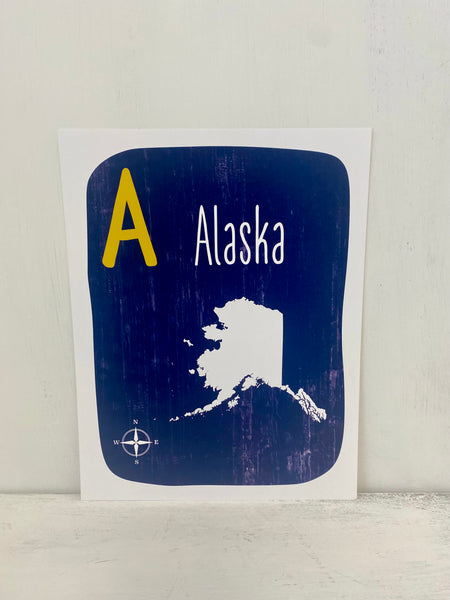 8.5" x 11" Classroom/Display Set - Alaska A to Z Alphabet Cards – Wren ...